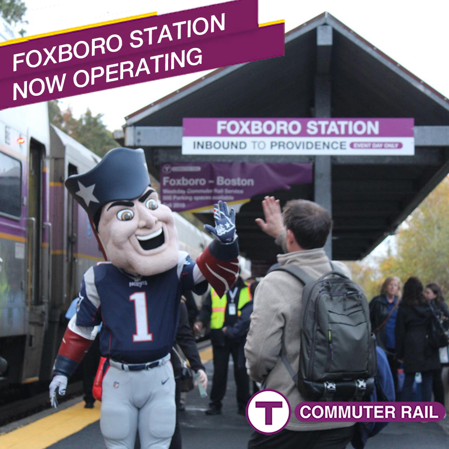 MBTA Now Operating square | Patriot Place