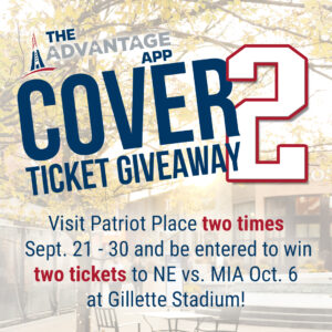 Patriot Place Advantage App Cover 2 Ticket Giveaway | Patriot Place