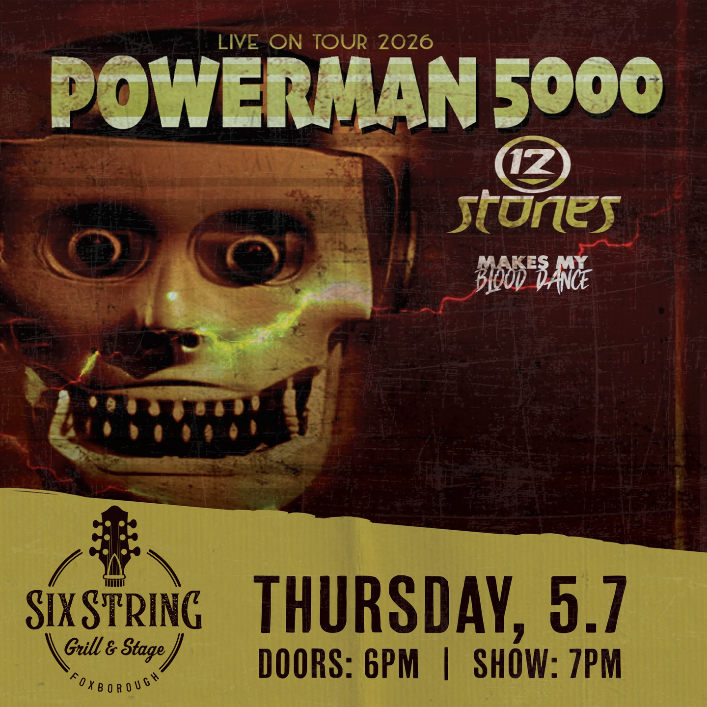 Six String Grill & Stage – Powerman 5000 | Patriot Place